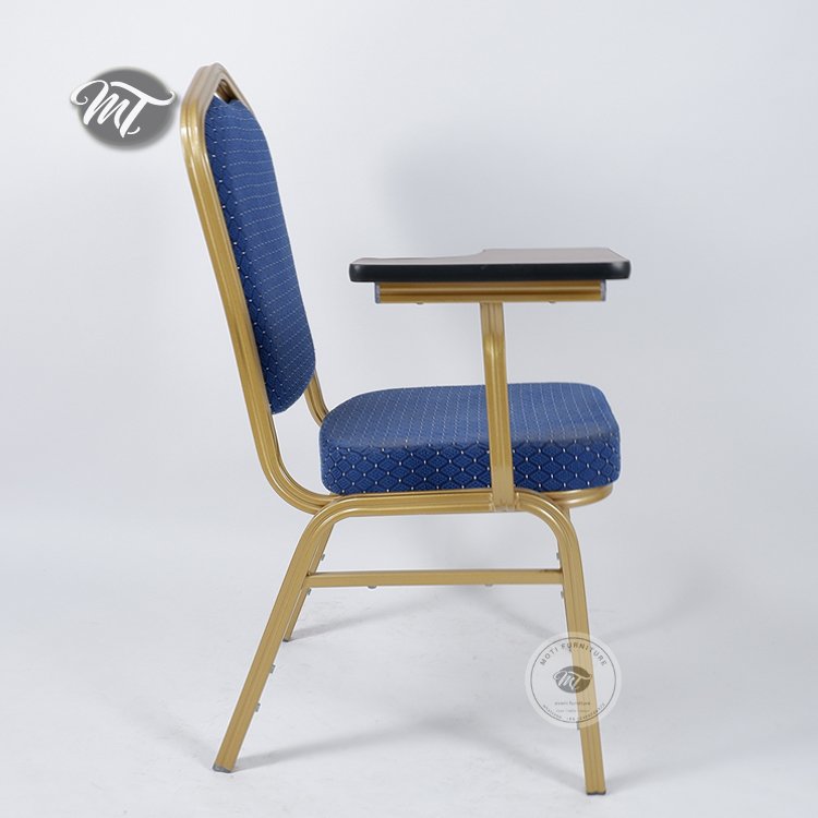 Conference Stacking Chairs With Writing Pad - moti furniture