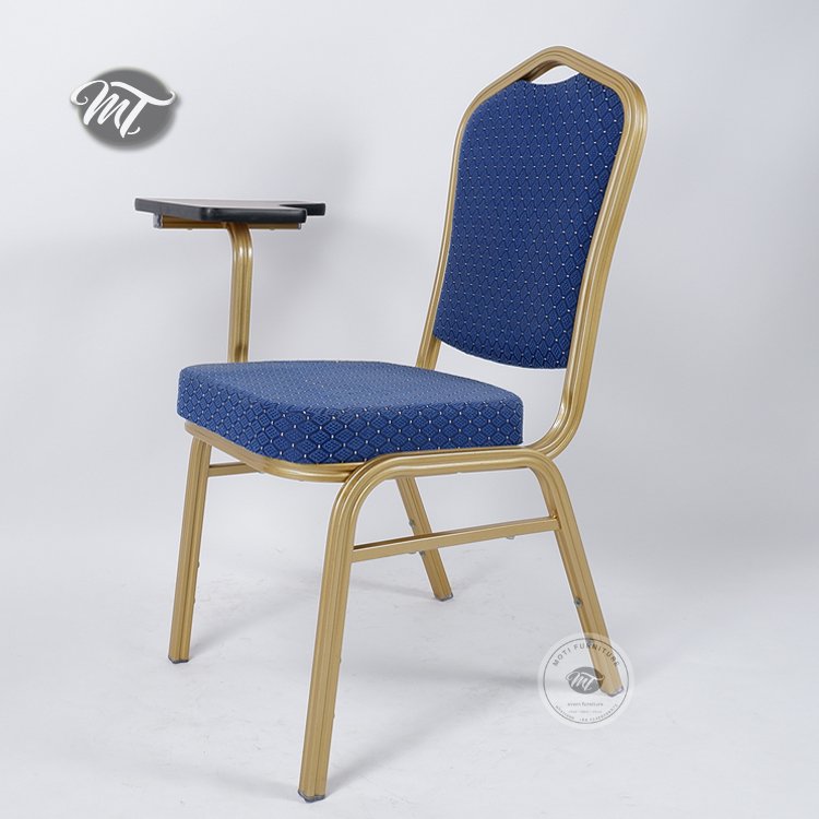 Conference Stacking Chairs With Writing Pad - moti furniture